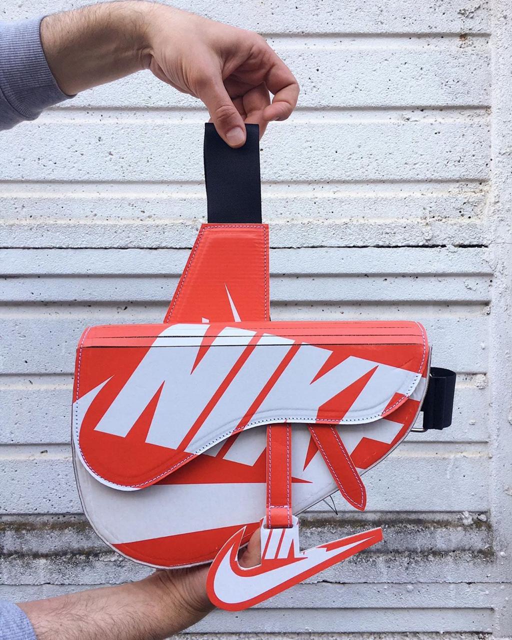 La moda en tiempos de pandemia y este bolso hecho con una caja Nike ...