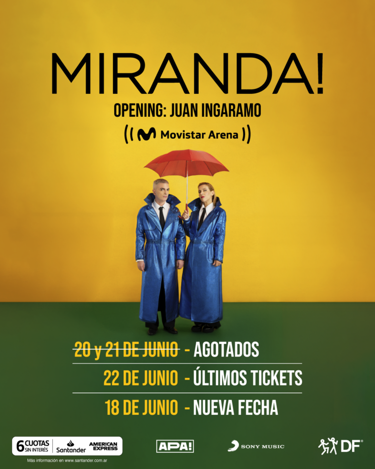 Miranda! confirma un cuarto show en Movistar Arena